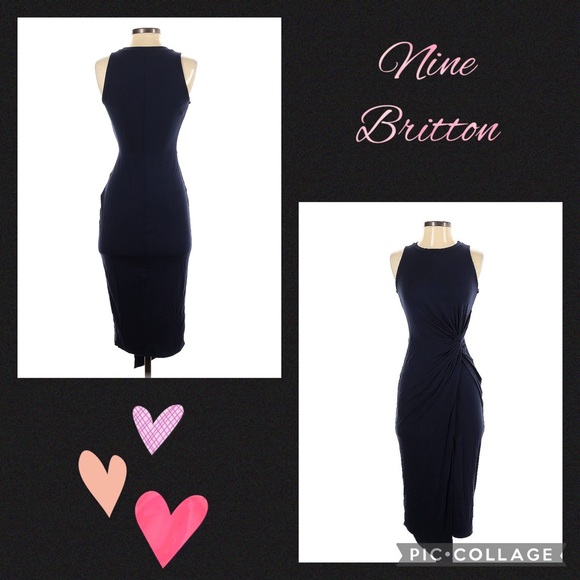 nine britton | Dresses | Nine Britton Marisol Knit Midi Dress | Poshmark